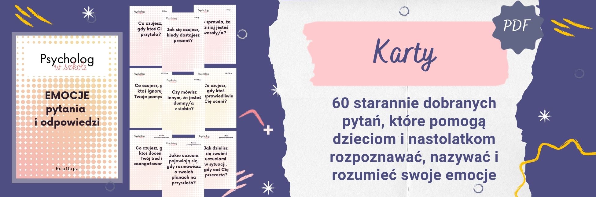 Emocje – pytania i odpowiedzi. Karty PDF – Psycholog w Szkole