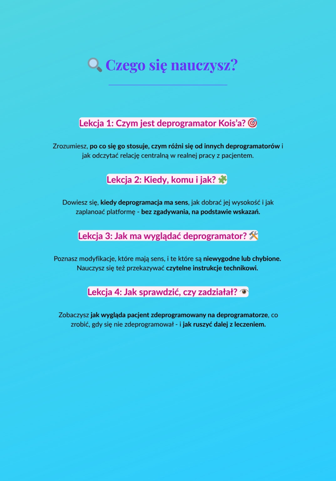 Deprogramator Kois’a: kiedy, po co i jak? – Dentokursy – platforma online